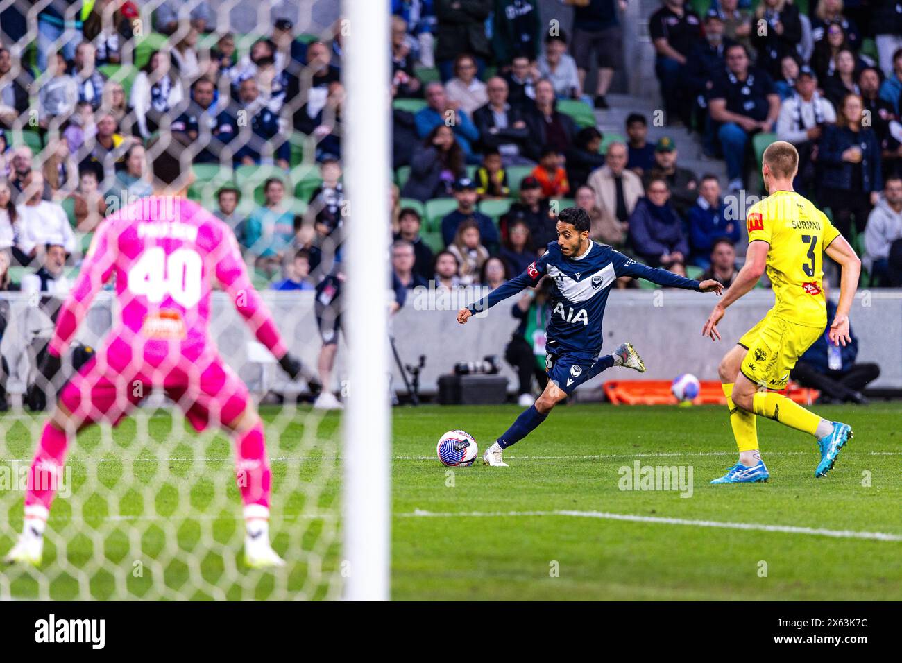 Melbourne, Australia, 12 May, 2024. Salim Khelifi of Melbourne Victory ...