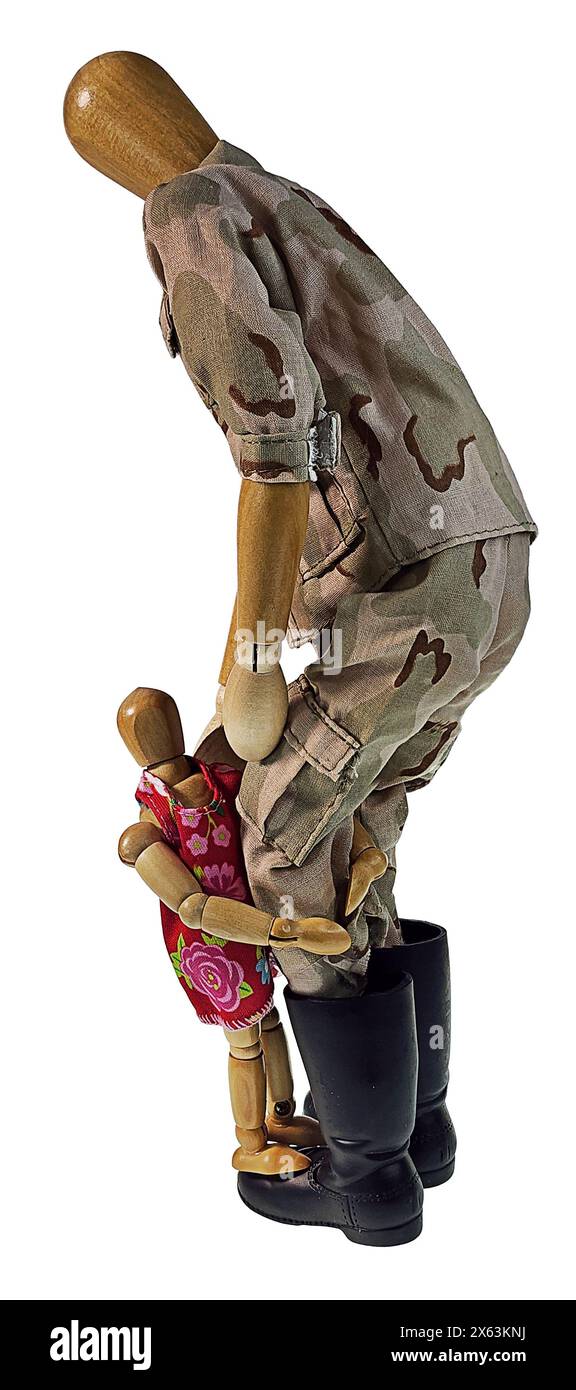 Child hugging father Cut Out Stock Images & Pictures - Alamy