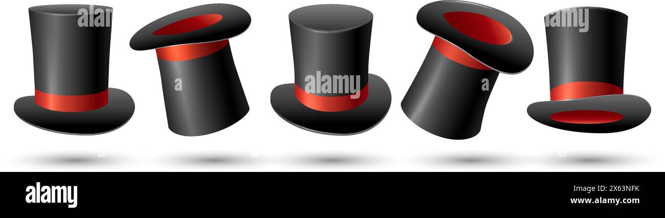 Realistic magic hats Stock Vector Image & Art - Alamy