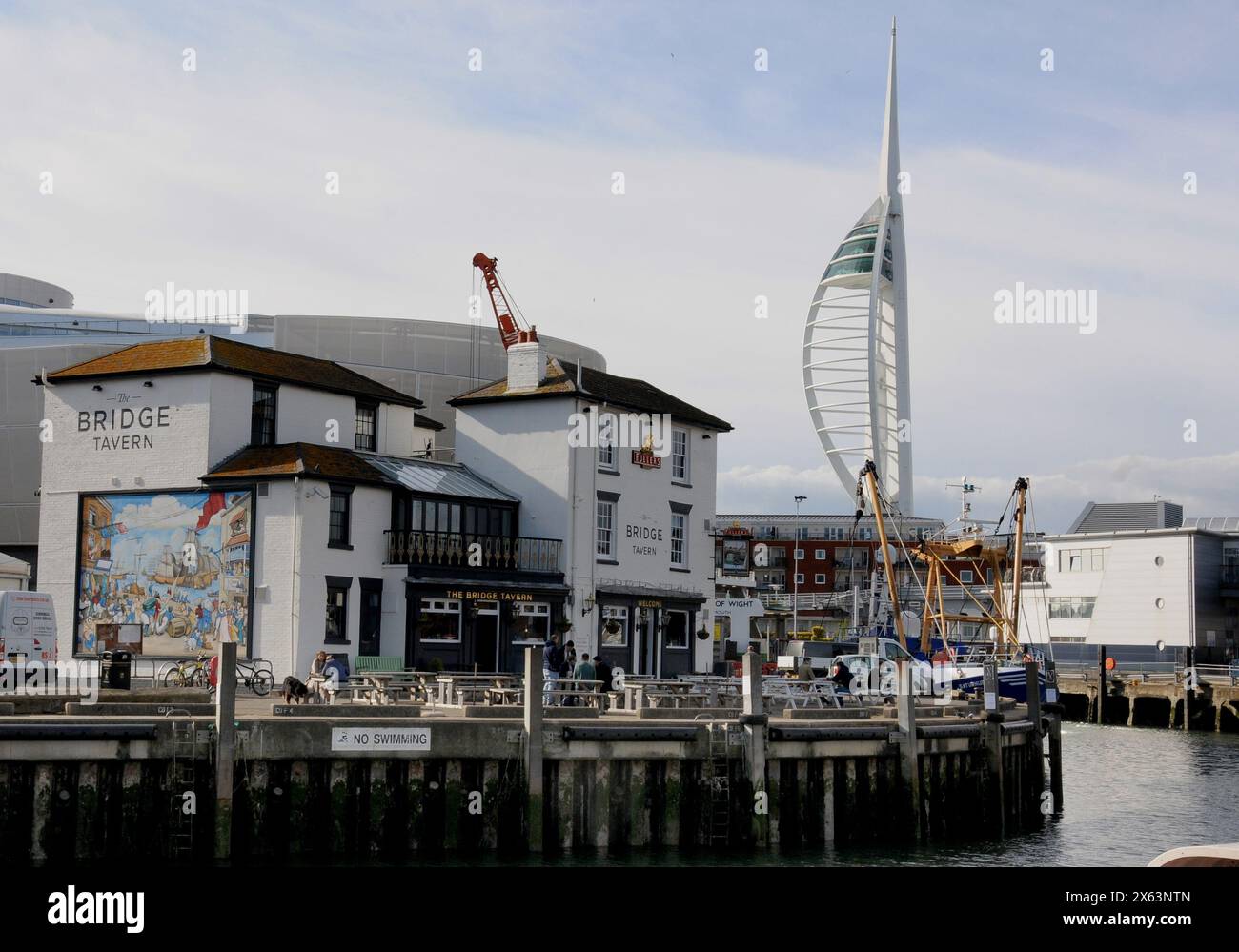 THE ENGLAND COASTAL PATH. THE BRIDGE TAVERN, THE CAMBER, OLD PORTSMOUTH ...