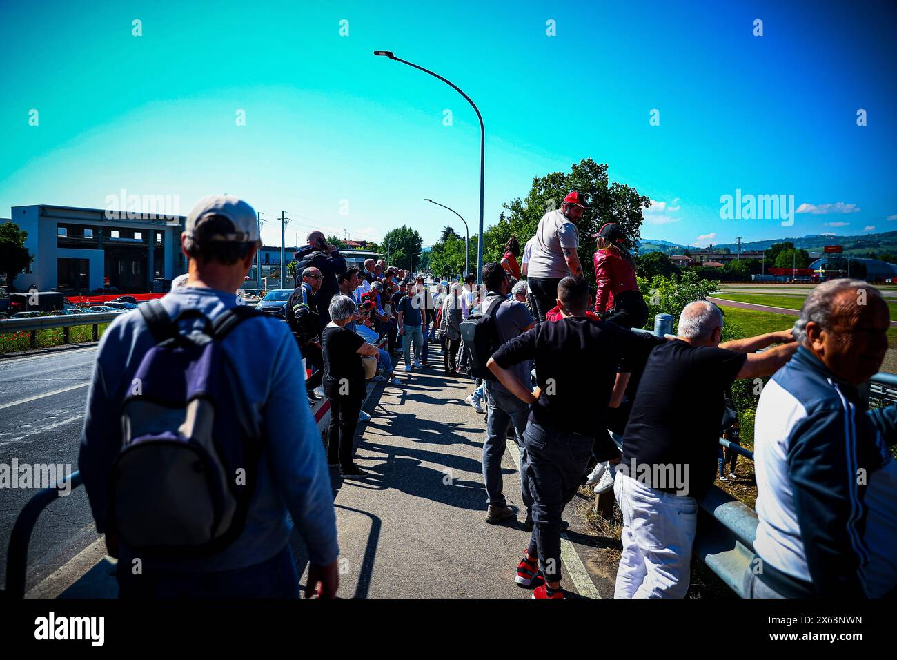 Ferrari fan ("tifosi") during the filming day with the Ferrari SF-24 ...