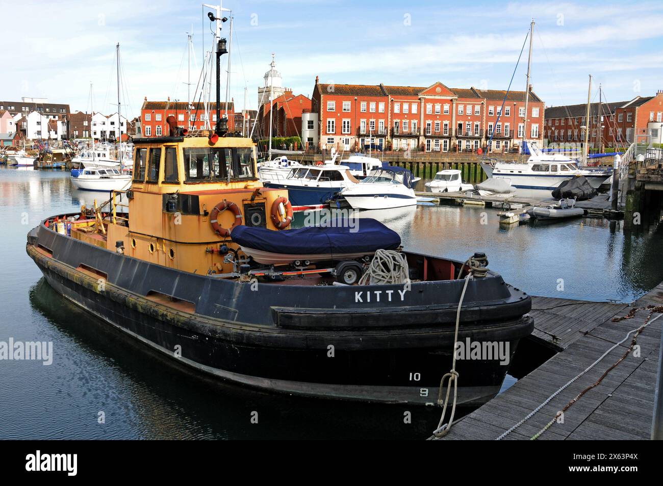 THE ENGLAND COASTAL PATH. EX RMAS TUG KITTY, THE CAMBER, OLD PORTSMOUTH ...