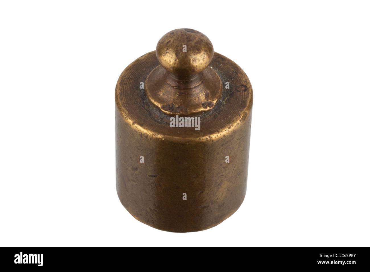 Old rusty bronze scale weights isolated on white Stock Photo - Alamy