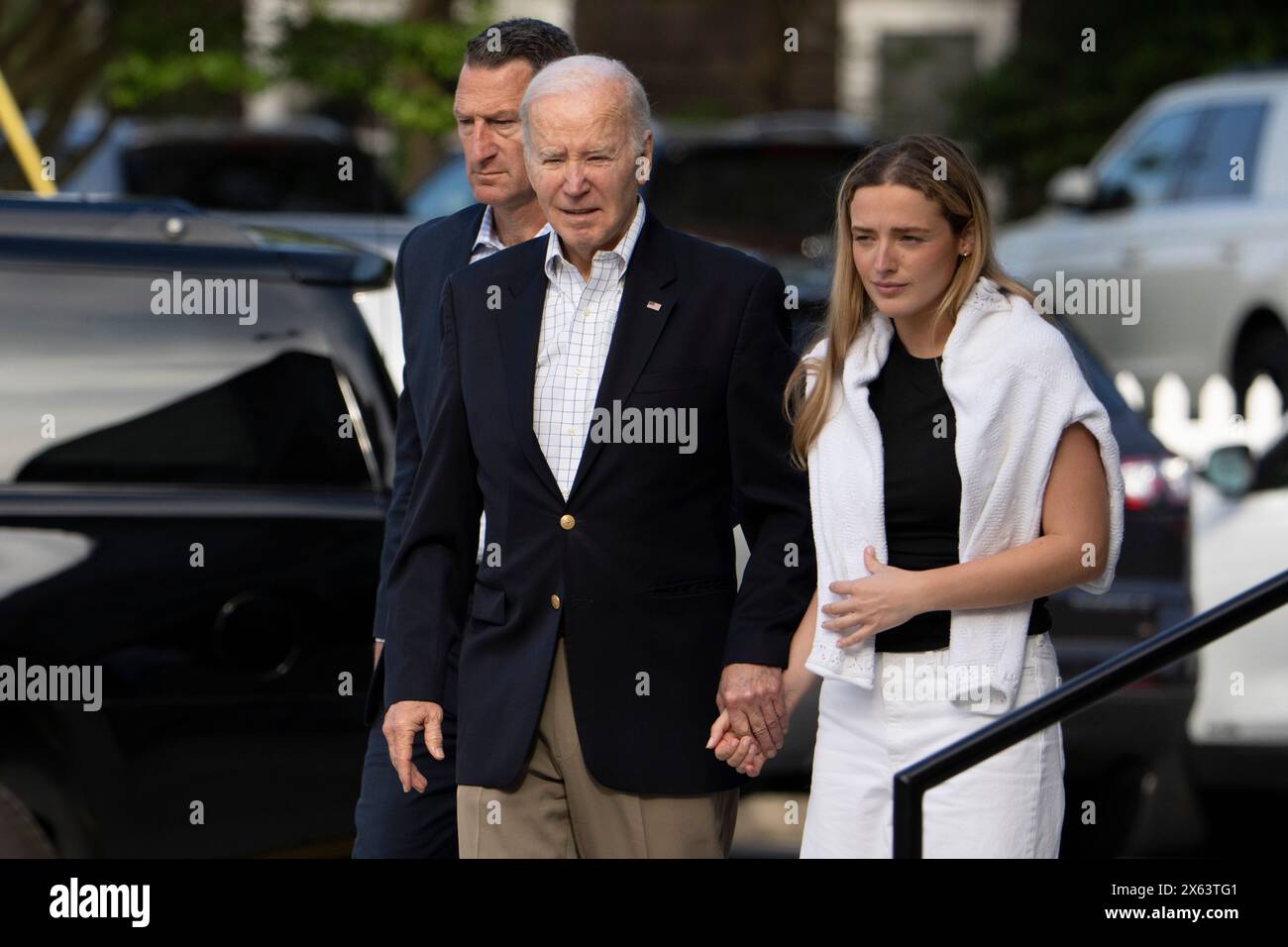 President Joe Biden with granddaughter Finnegan Biden leaves St. Edmond ...