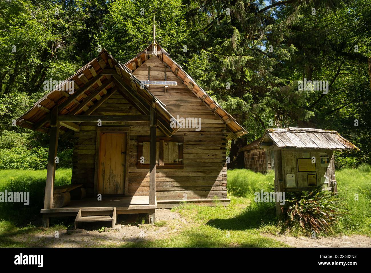 Olympus Guard Ranger Station in Olympic National Park in Summer Stock ...