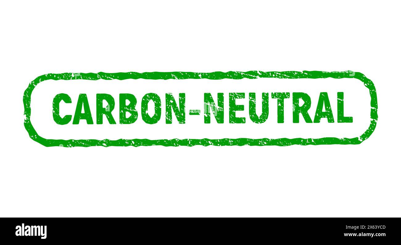 Green Carbon Neutral Stamp. Environmental climate change carbon neutral ...