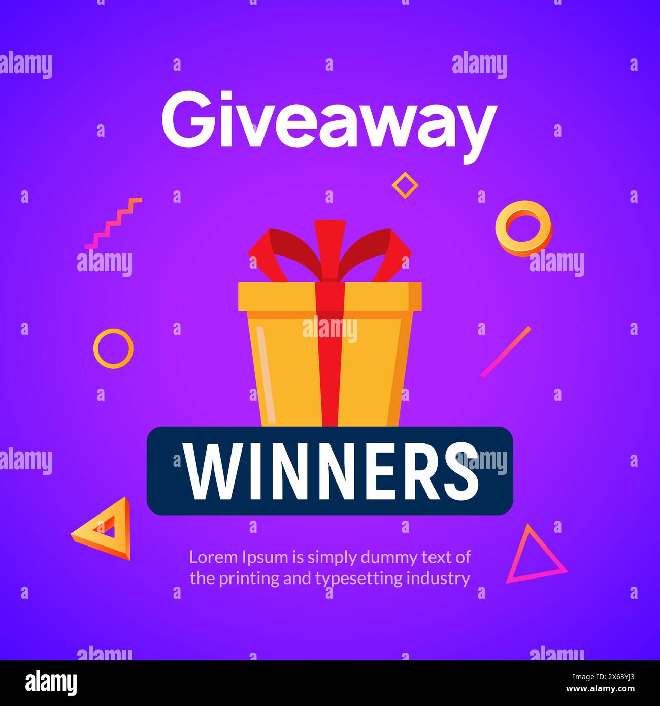 Giveaway raffle day poster design. Give away contest prize flyer ...