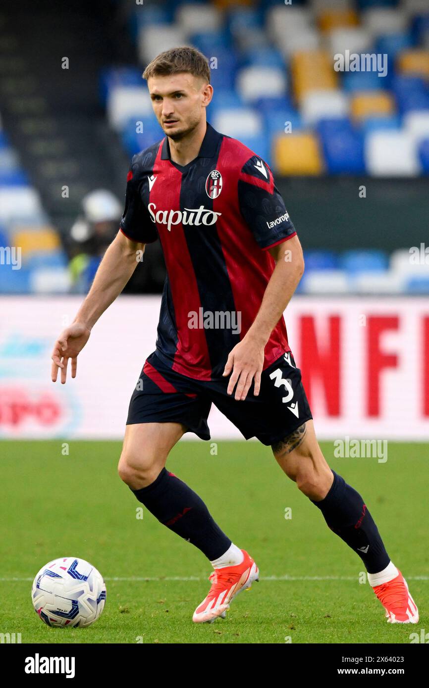 Stefan Posch of Bologna FC in action during the Serie A football match ...