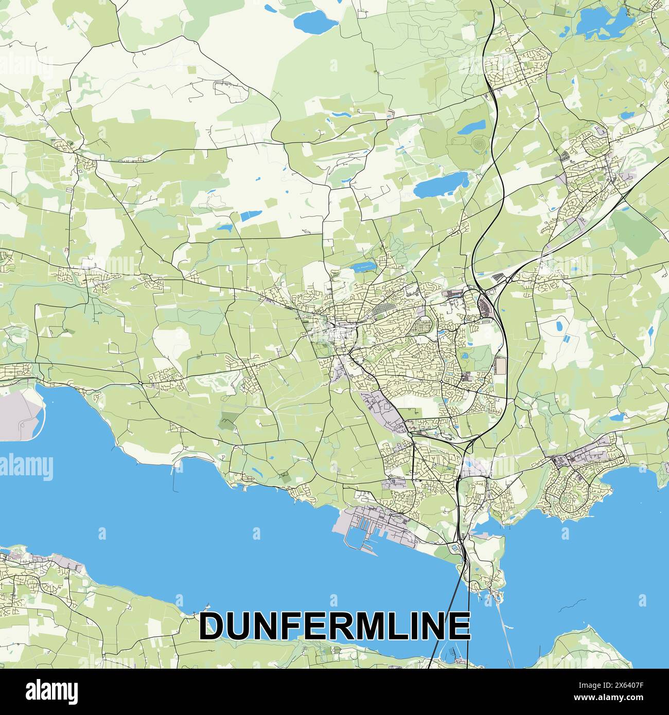 Map of dunfermline hi-res stock photography and images - Alamy