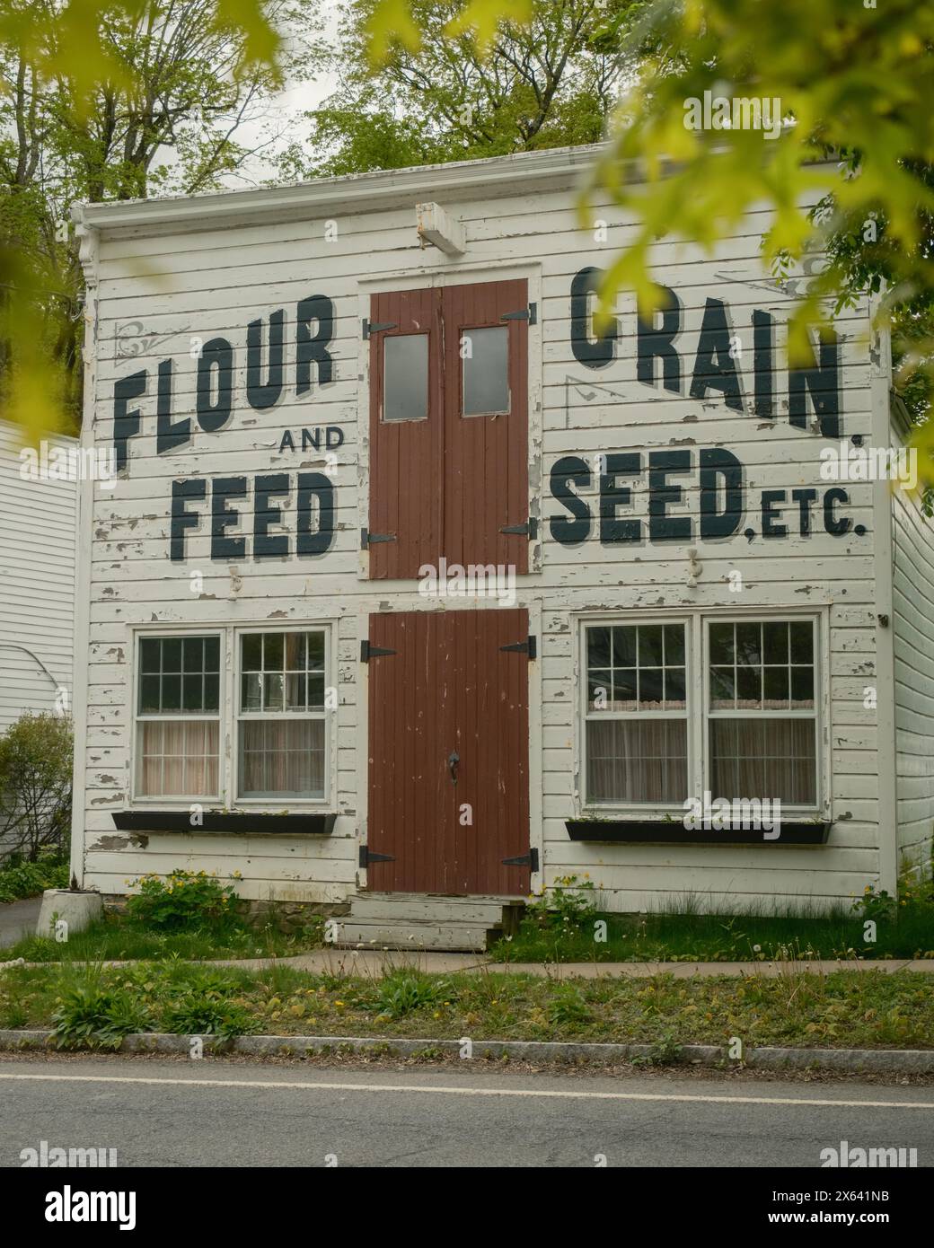 Flour Grain Feed & Seed vintage sign in Kinderhook, New York Stock ...