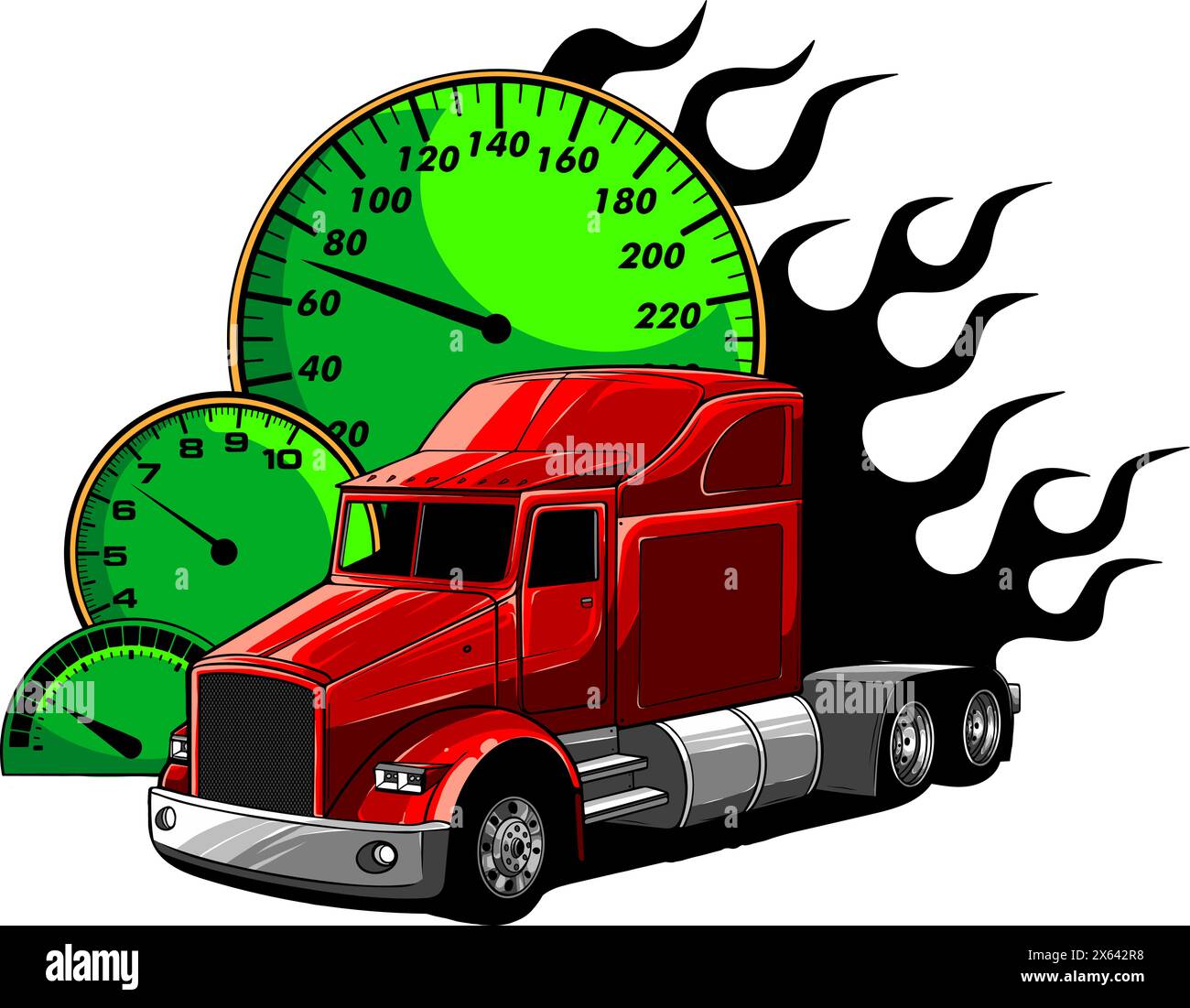 Semi truck silhouette vector images isolated on white background ...
