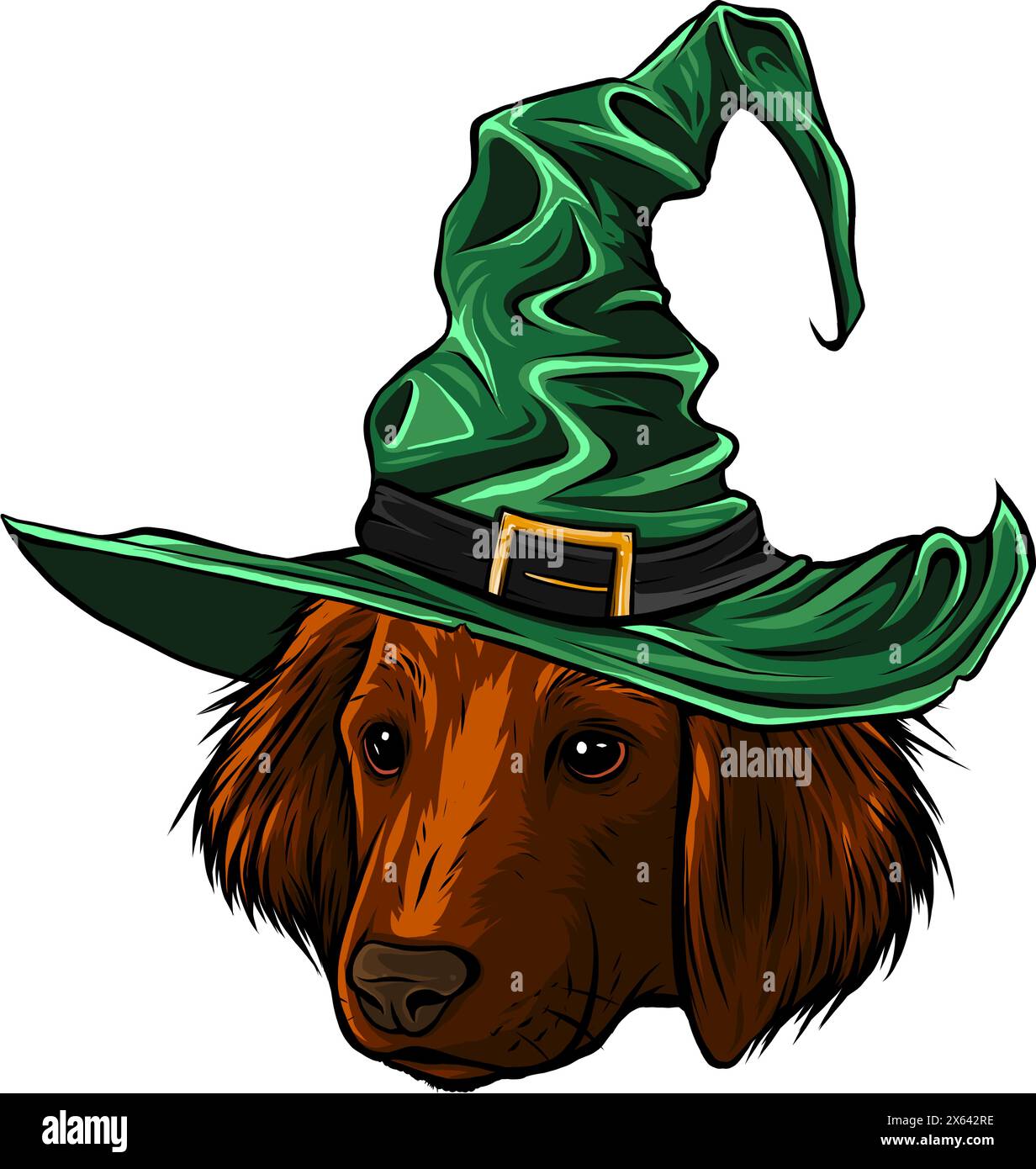 Puppy of a golden labrador retriever. Dog portrait. Vector illustration ...