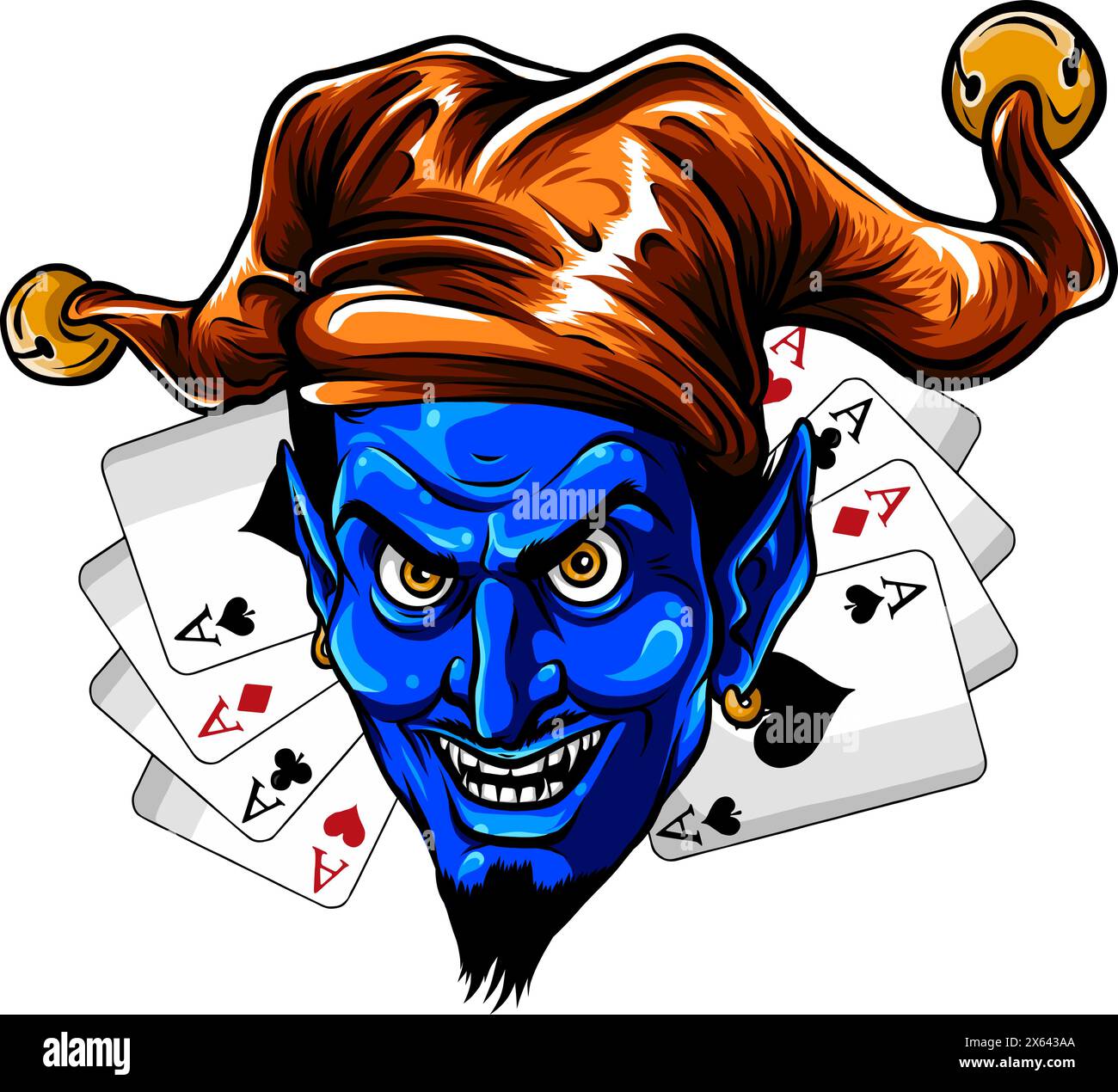 clown head vector illustration on white background Stock Vector Image ...