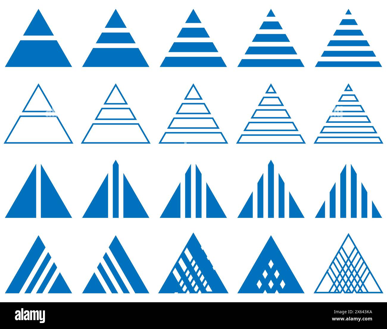 Pyramid chart geometry infographics triangle with many shapes in ... Pyramid chart geometry infographics triangle with many shapes in ...