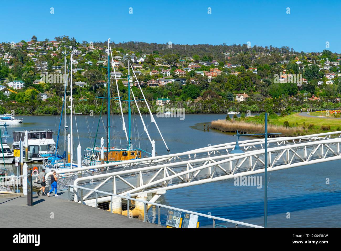 The North Bank Pedestrian Bridge in Seaport, Launceston, Tasmania ...