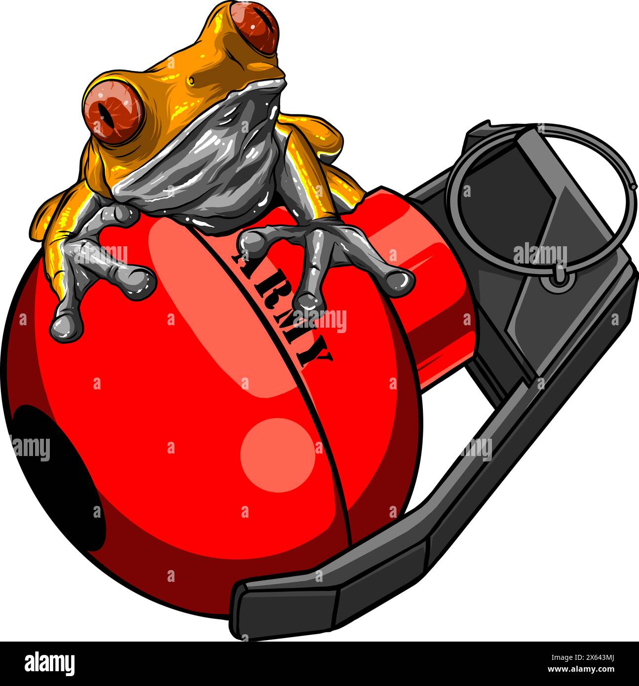Cartoon bomb ready to explode. vector illustration on white background ...
