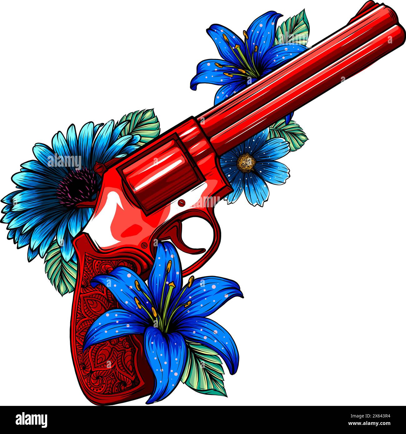 Golden gun over white background vector illustration Stock Vector Image ...
