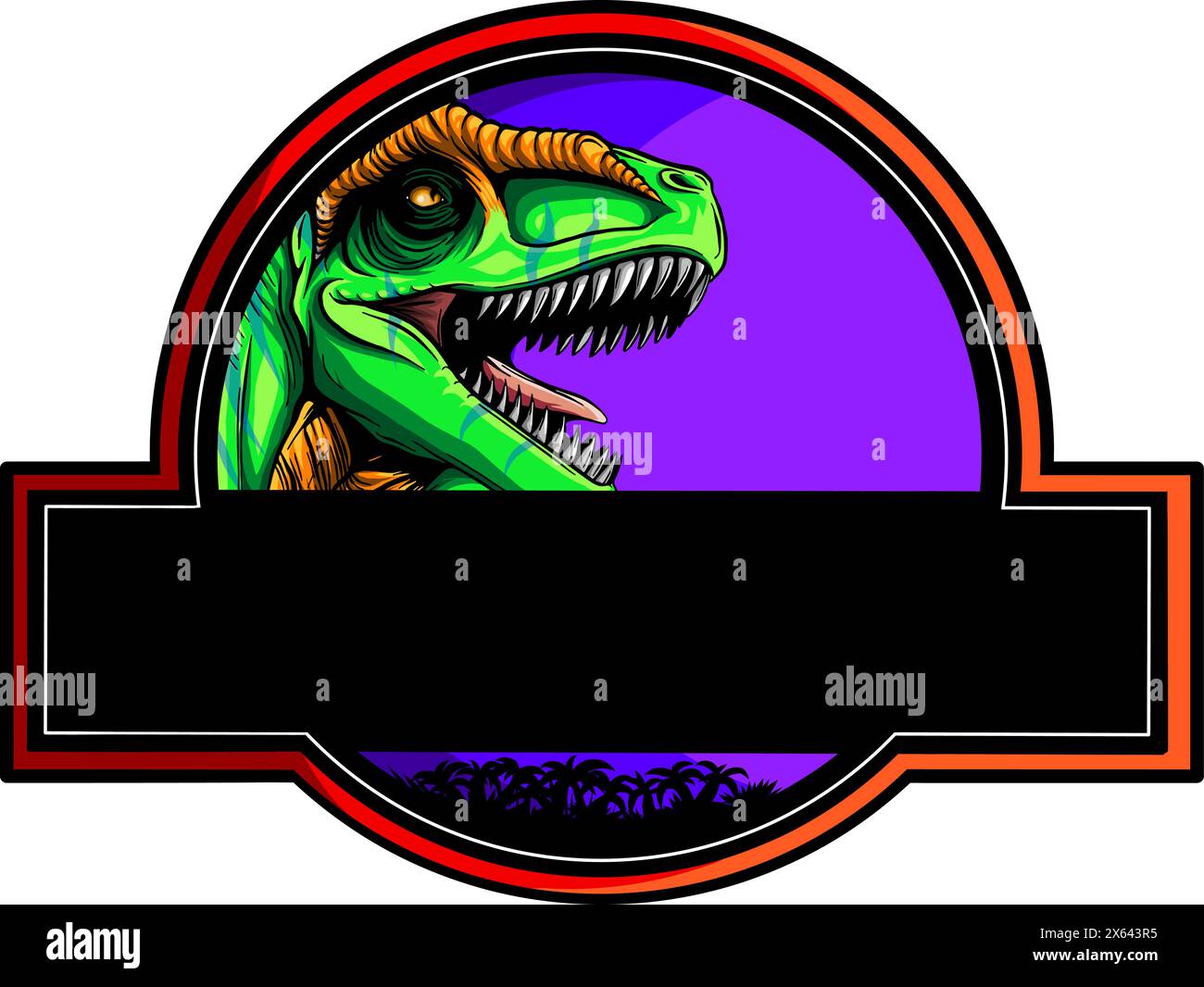 Jurassic World Dinosaur vector illustration logo design Stock Vector ...