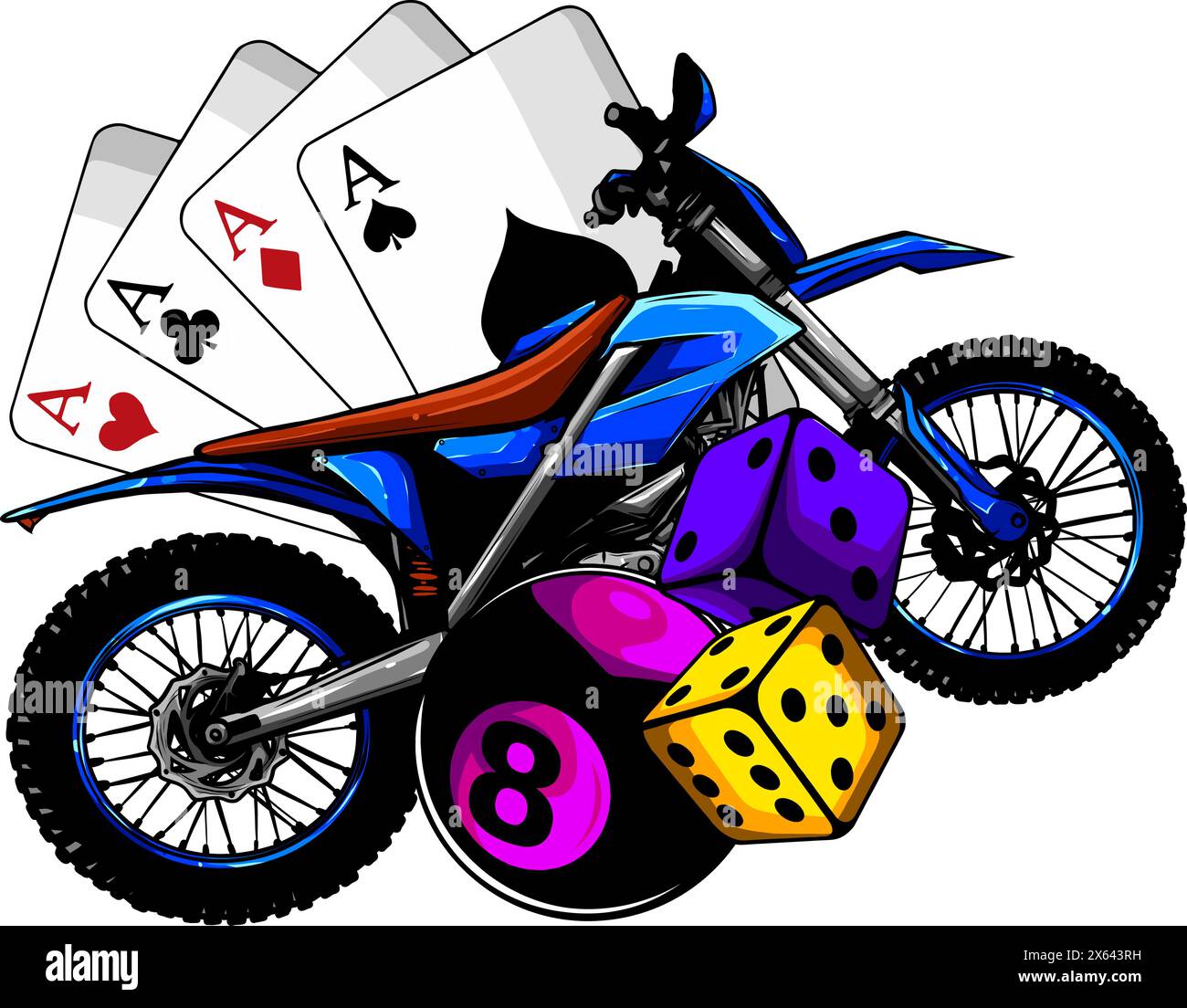 Illustration vector of graphic of Motocross digital design Stock Vector ...