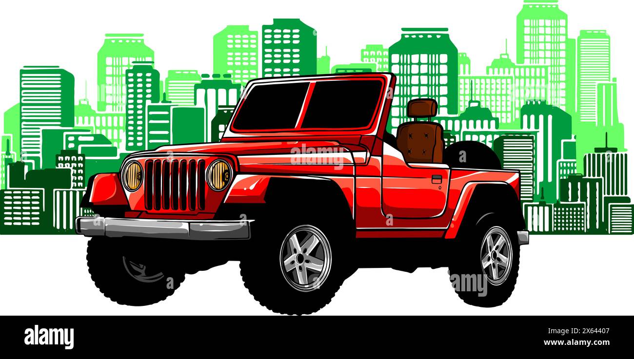 car jam in the city vector illustration Stock Vector Image & Art - Alamy
