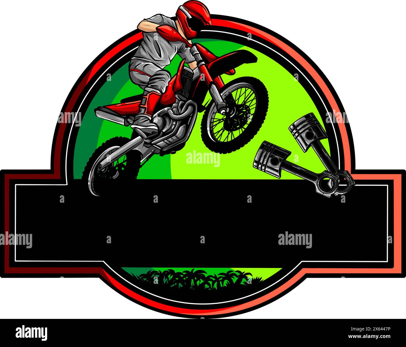 vector illustration of moto cross logo designs on white background ...