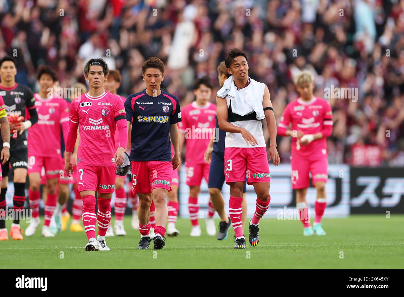 Yodoko Sakura Stadium, Osaka, Japan. 11th May, 2024. Cerezo Osaka team ...