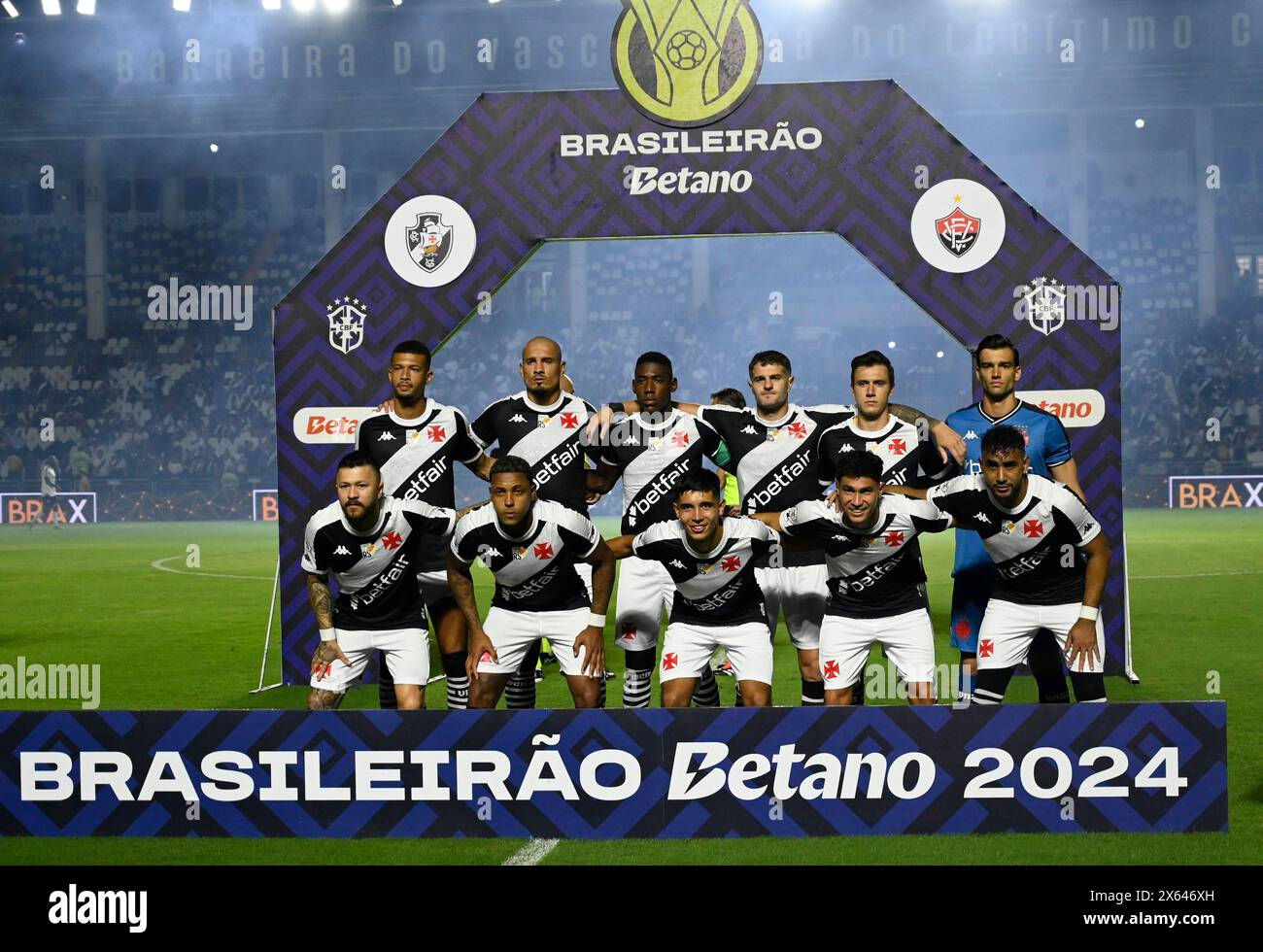 Rio de Janeiro, Brazil. 12th May, 2024. Vasco players pose for team ...