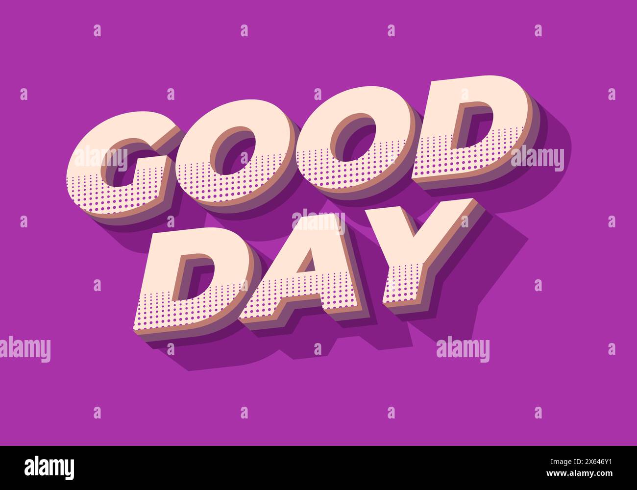 Good day. Text effect design in 3D style with good colors Stock Vector ...