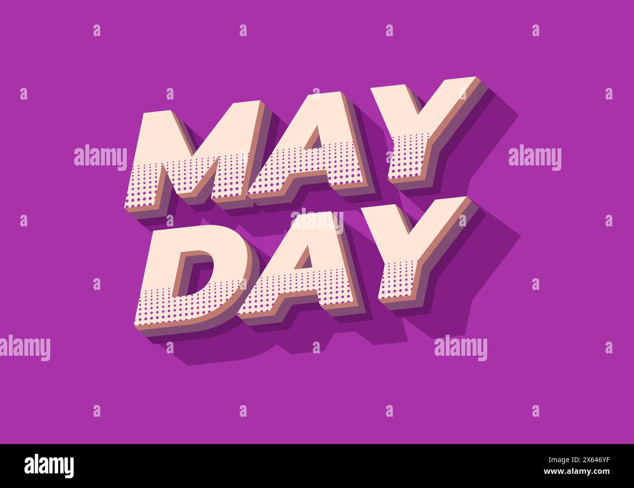 May day. Text effect design in 3D style with good colors Stock Vector ...
