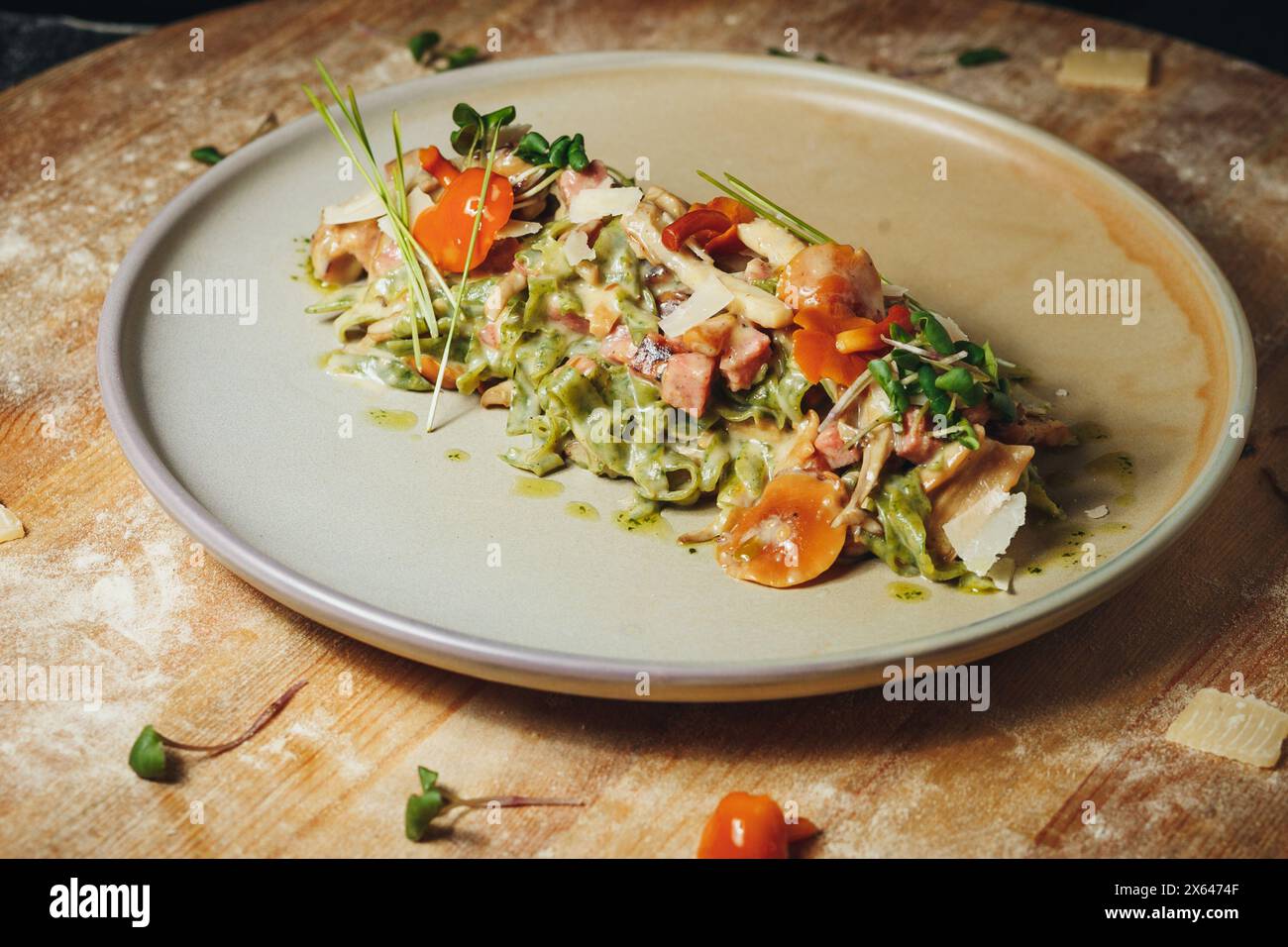 Gastronomic Delight A plate bursting with a colorful array Stock Photo ...