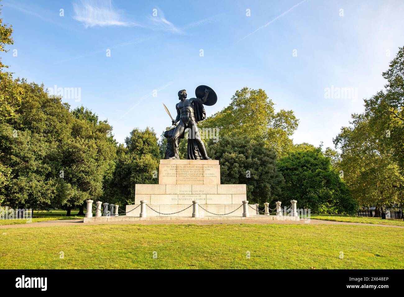 Bronze Statue of Achillies, monument to the Duke of Wellington sculpted ...