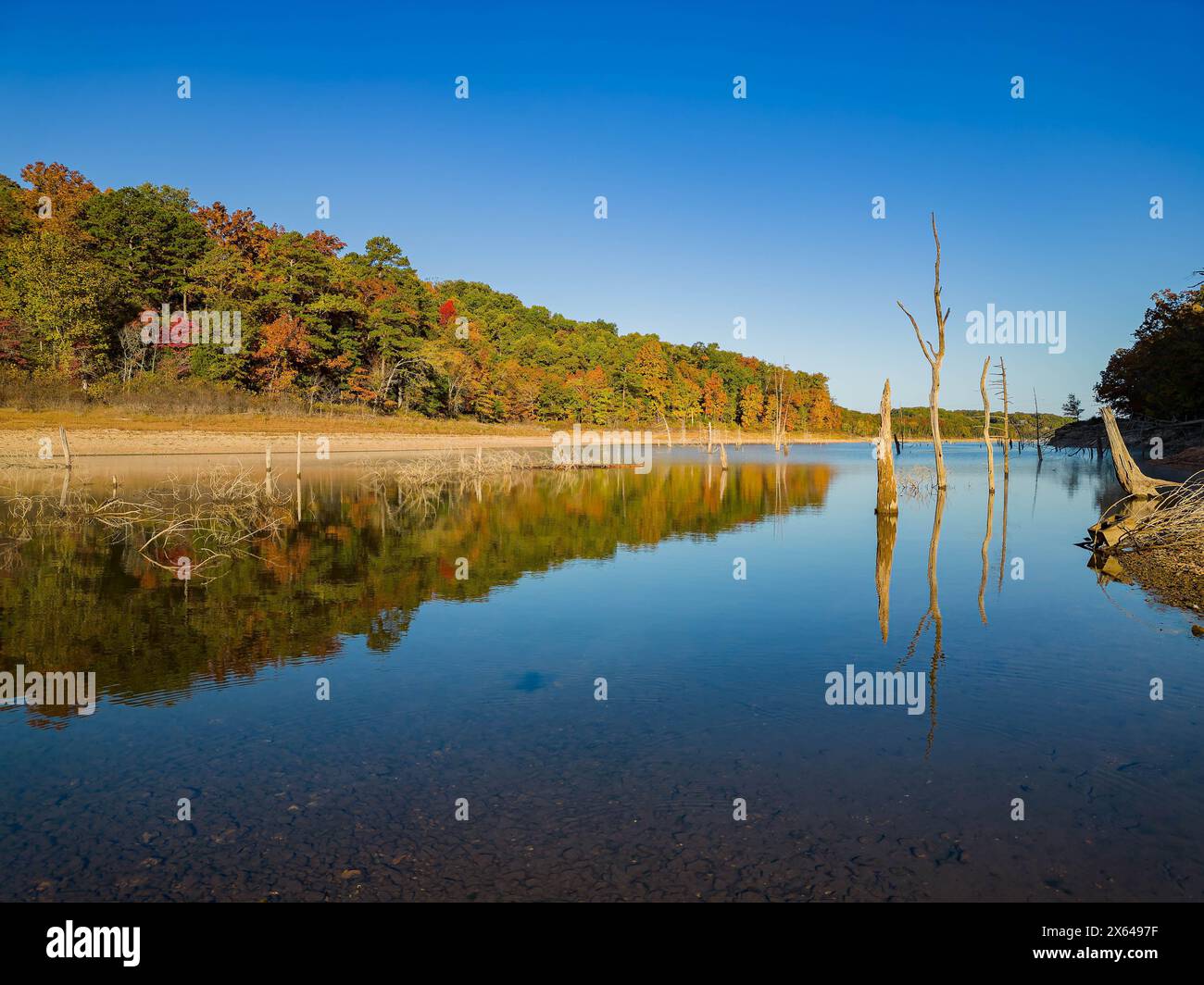 Aerial view of the Hobbs State Park-Conservation Area landscape at ...