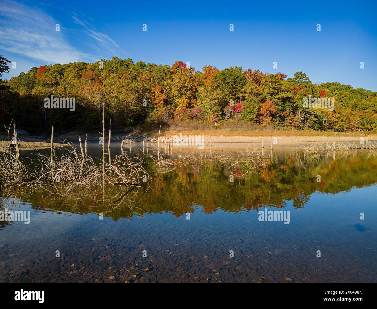 Aerial view of the Hobbs State Park-Conservation Area landscape at ...