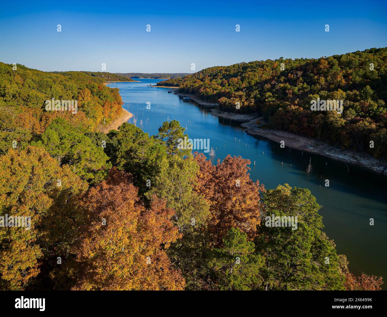 Aerial view of the Hobbs State Park-Conservation Area landscape at ...