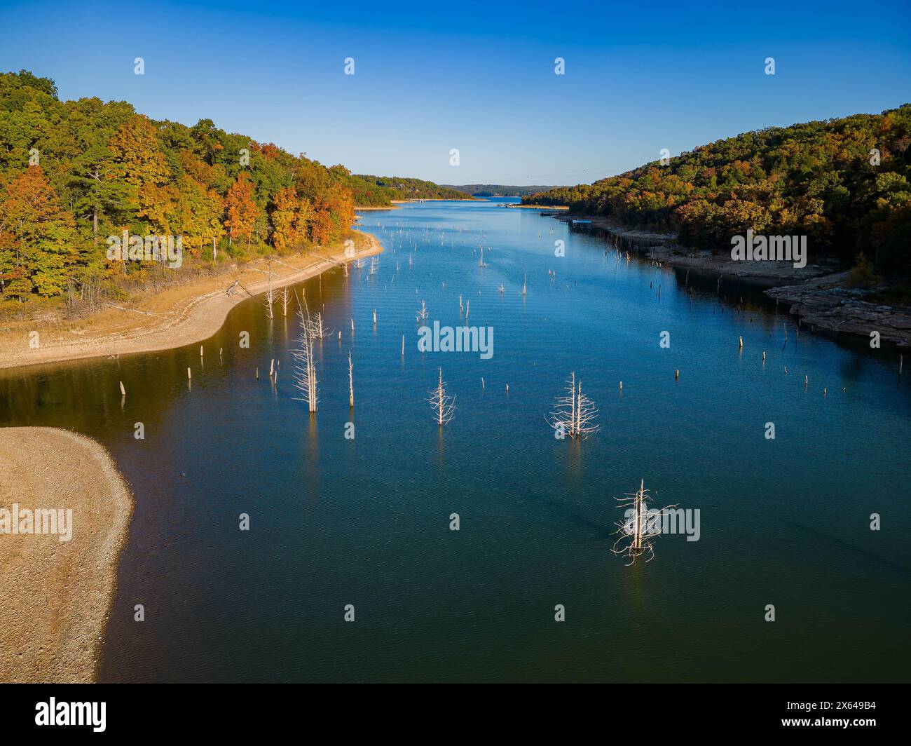 Aerial view of the Hobbs State Park-Conservation Area landscape at ...
