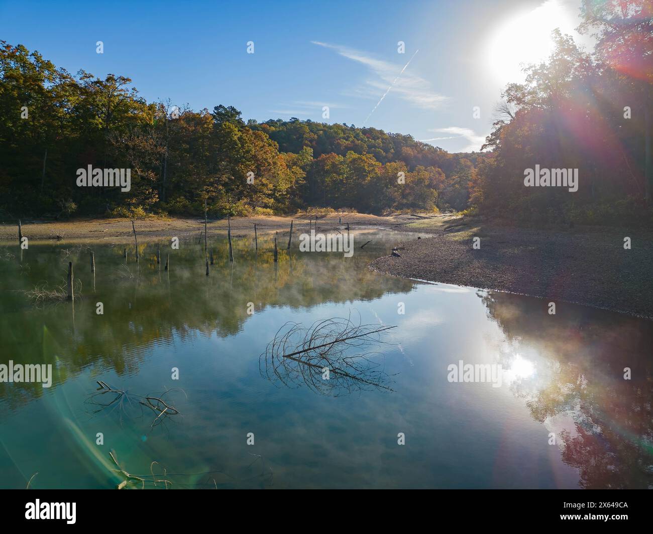 Aerial view of the Hobbs State Park-Conservation Area landscape at ...