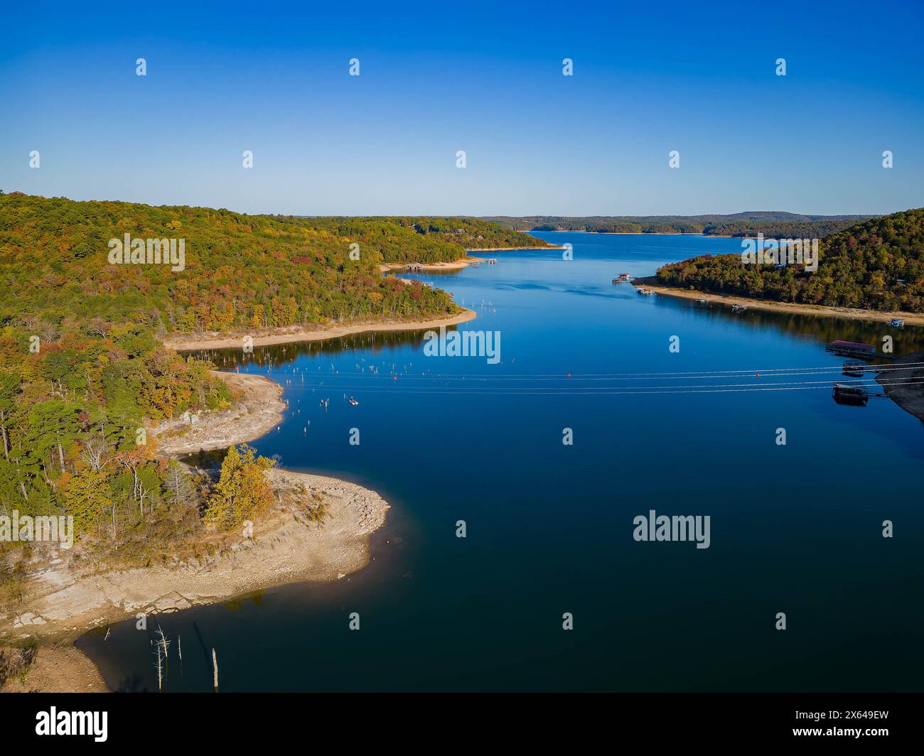 Aerial view of the Hobbs State Park-Conservation Area landscape at ...