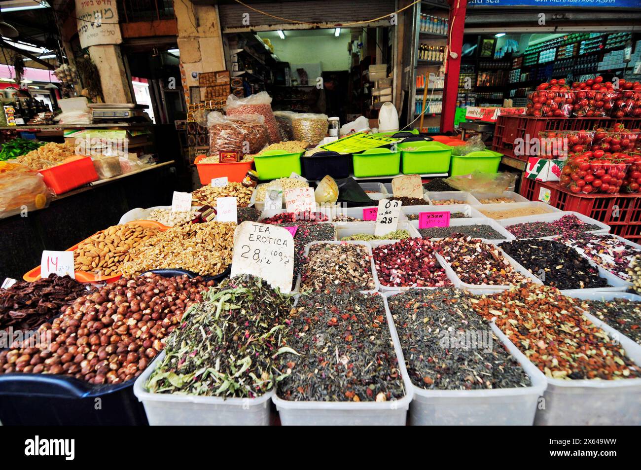 The vibrant Carmel market in Tel-Aviv, Israel Stock Photo - Alamy