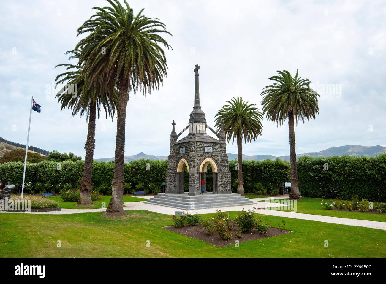 Peninsula War Memorial - Akaroa - New Zealand Stock Photo - Alamy