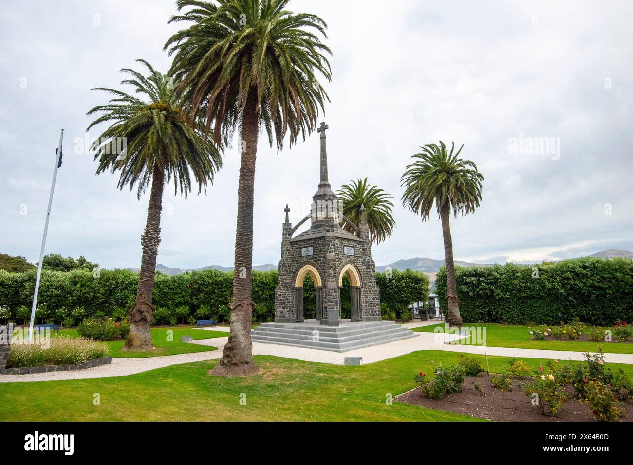 Peninsula War Memorial - Akaroa - New Zealand Stock Photo - Alamy