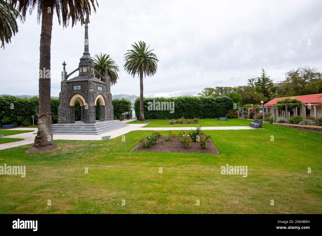 Peninsula War Memorial - Akaroa - New Zealand Stock Photo - Alamy