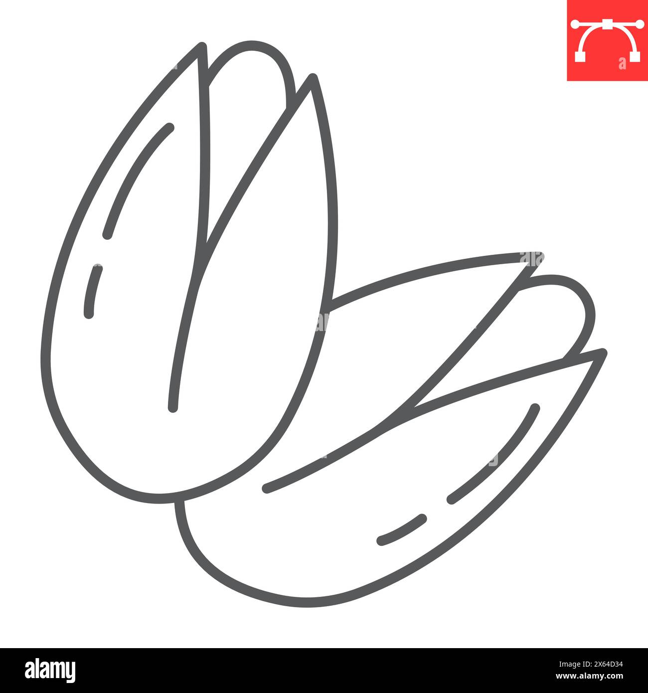 Pistachio line icon, nuts and organic, pistachio vector icon, vector ...