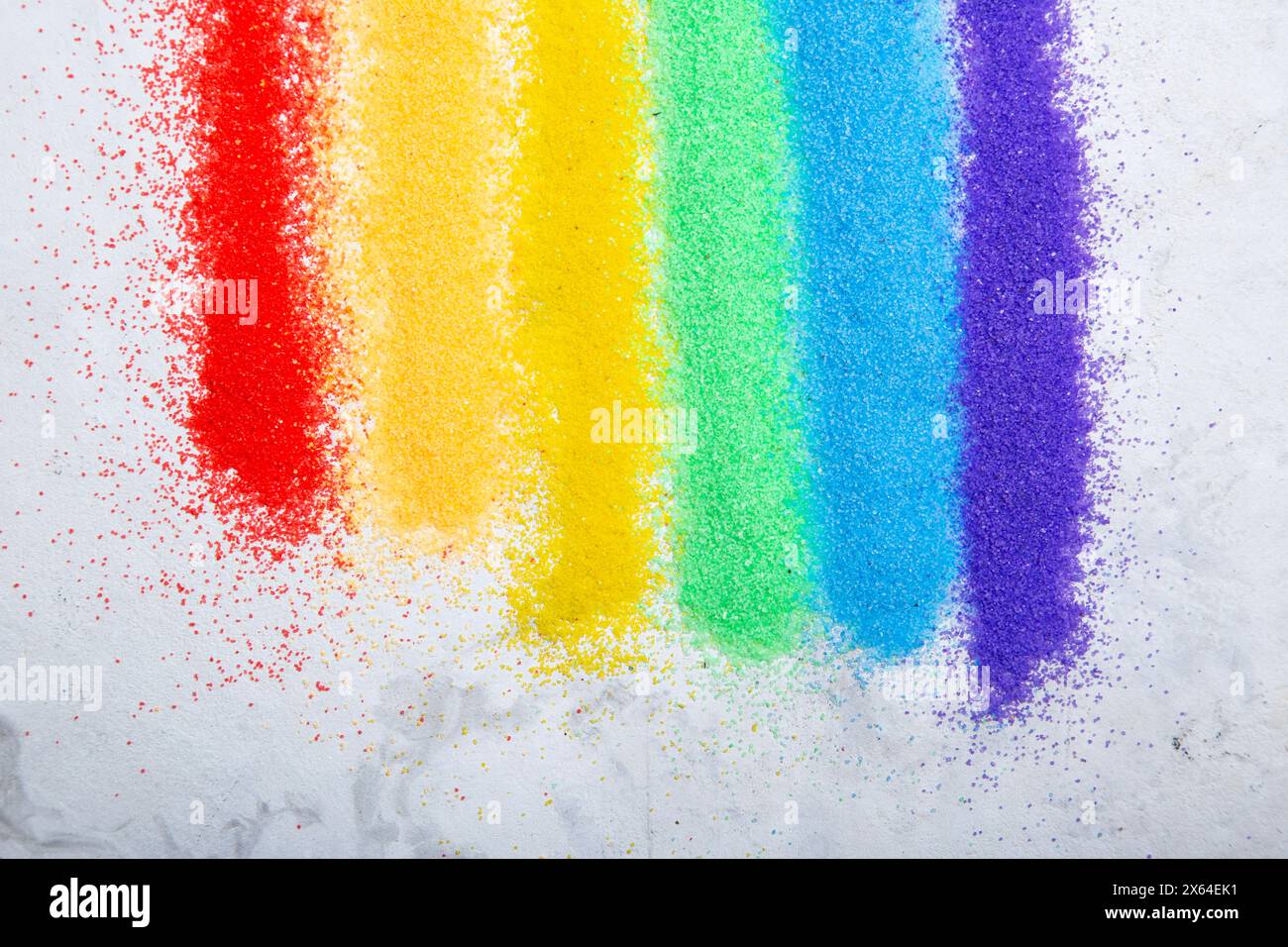 Spectrum of colorful sand gradation. LGBTQ people. Concept of ...