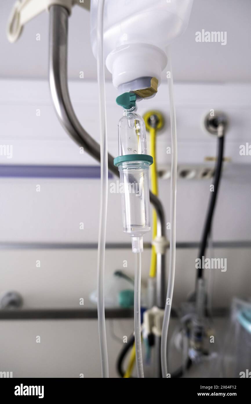 Detail of intravenous medication in a hospital, illness Stock Photo - Alamy