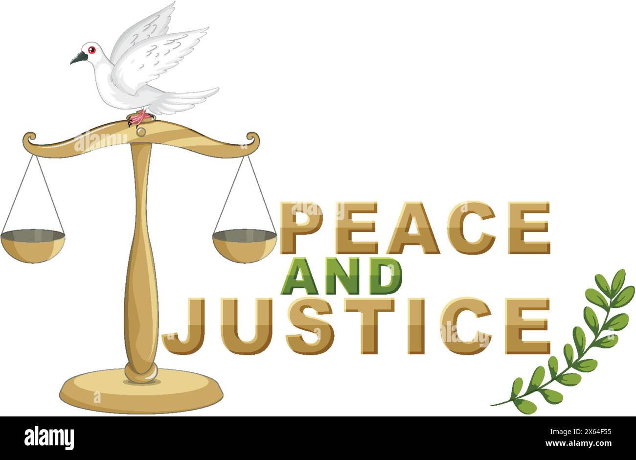 Dove on scales symbolizing peace and justice Stock Vector Image & Art ...