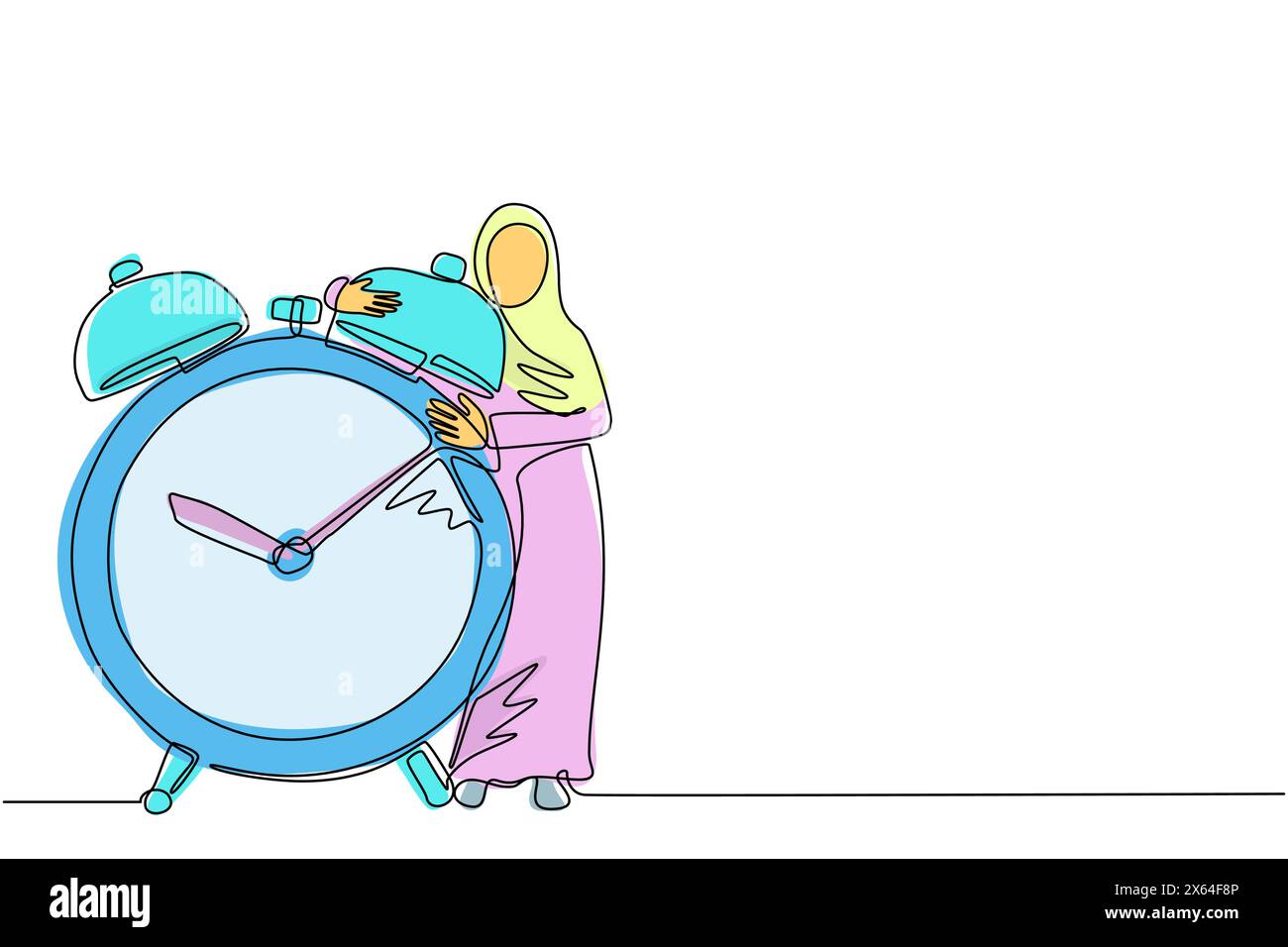 Beautiful woman big clock Stock Vector Images - Alamy