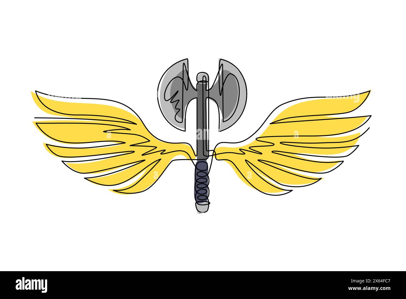 Winged axe Stock Vector Images - Alamy