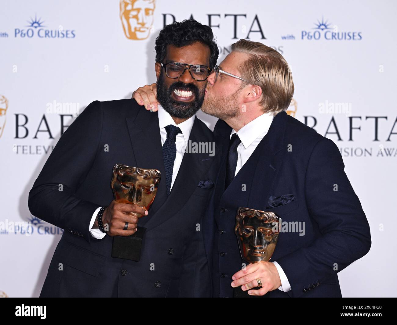 London, UK. May 12th, 2024. Romesh Ranganathan and Rob Beckett with ...