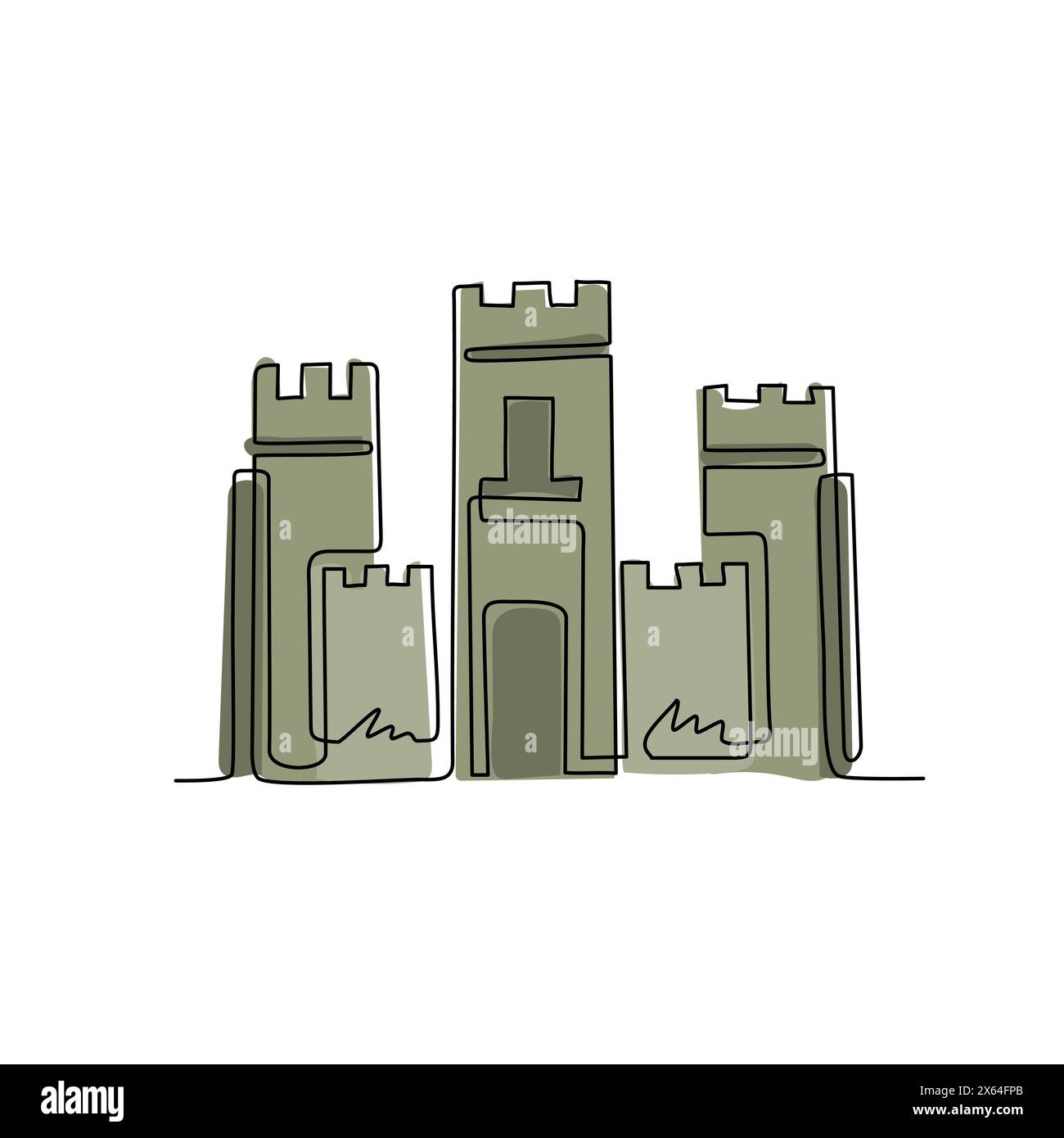 Stone wall from ancient Stock Vector Images - Alamy