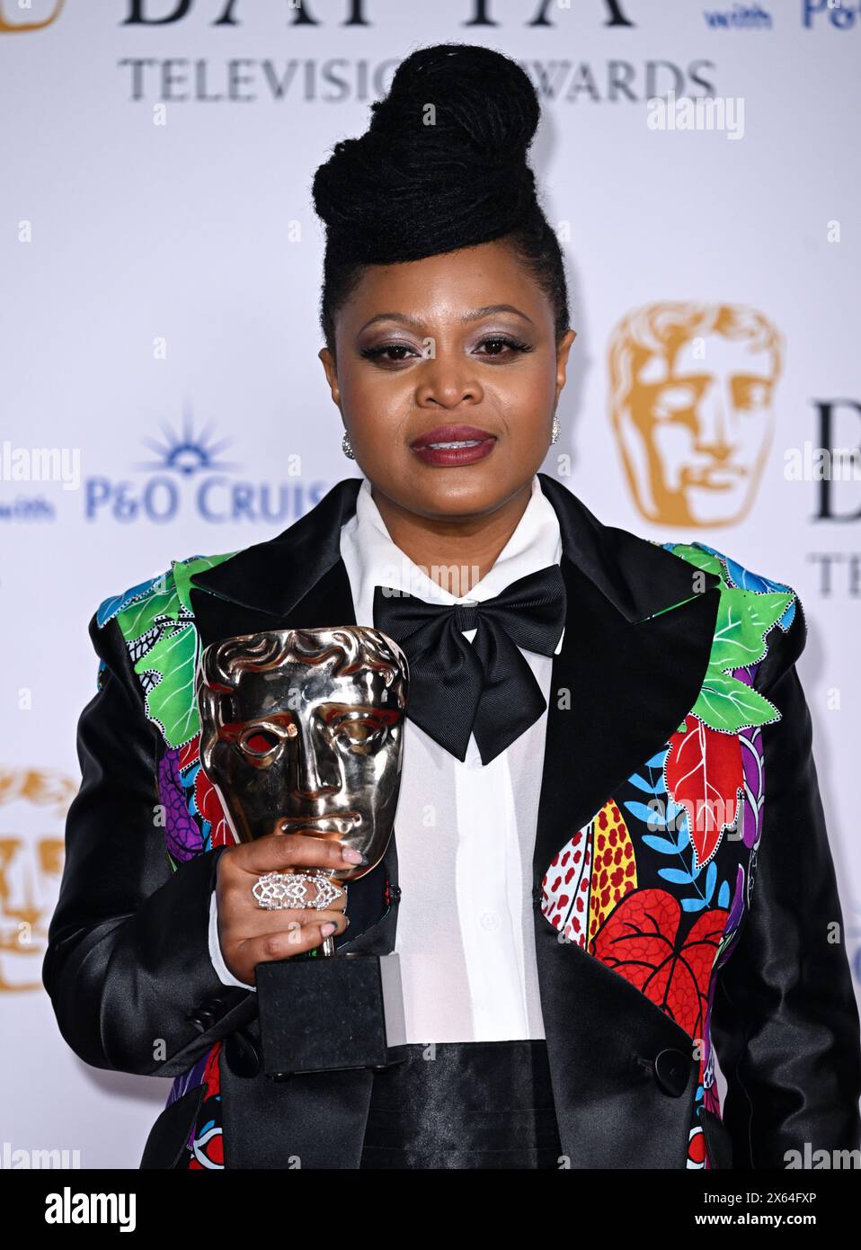 London, UK. May 12th, 2024. Gbemisola Ikumelo with the BAFTA for Female ...